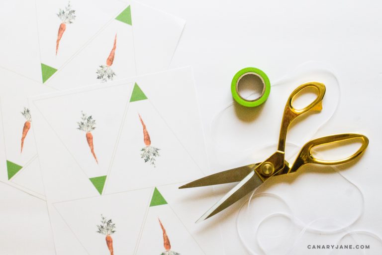Free Printable Carrot Bunting, Painted Egg Vases, and a Simple Bunny ...