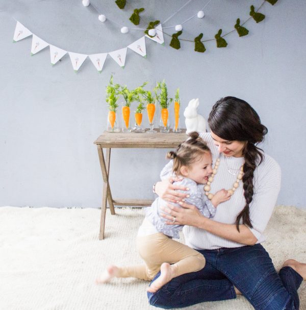 Free Printable Carrot Bunting, Painted Egg Vases, and a Simple Bunny ...