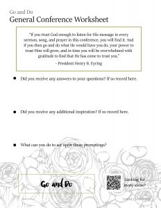 Free Printable General Conference Worksheets – Canary Jane