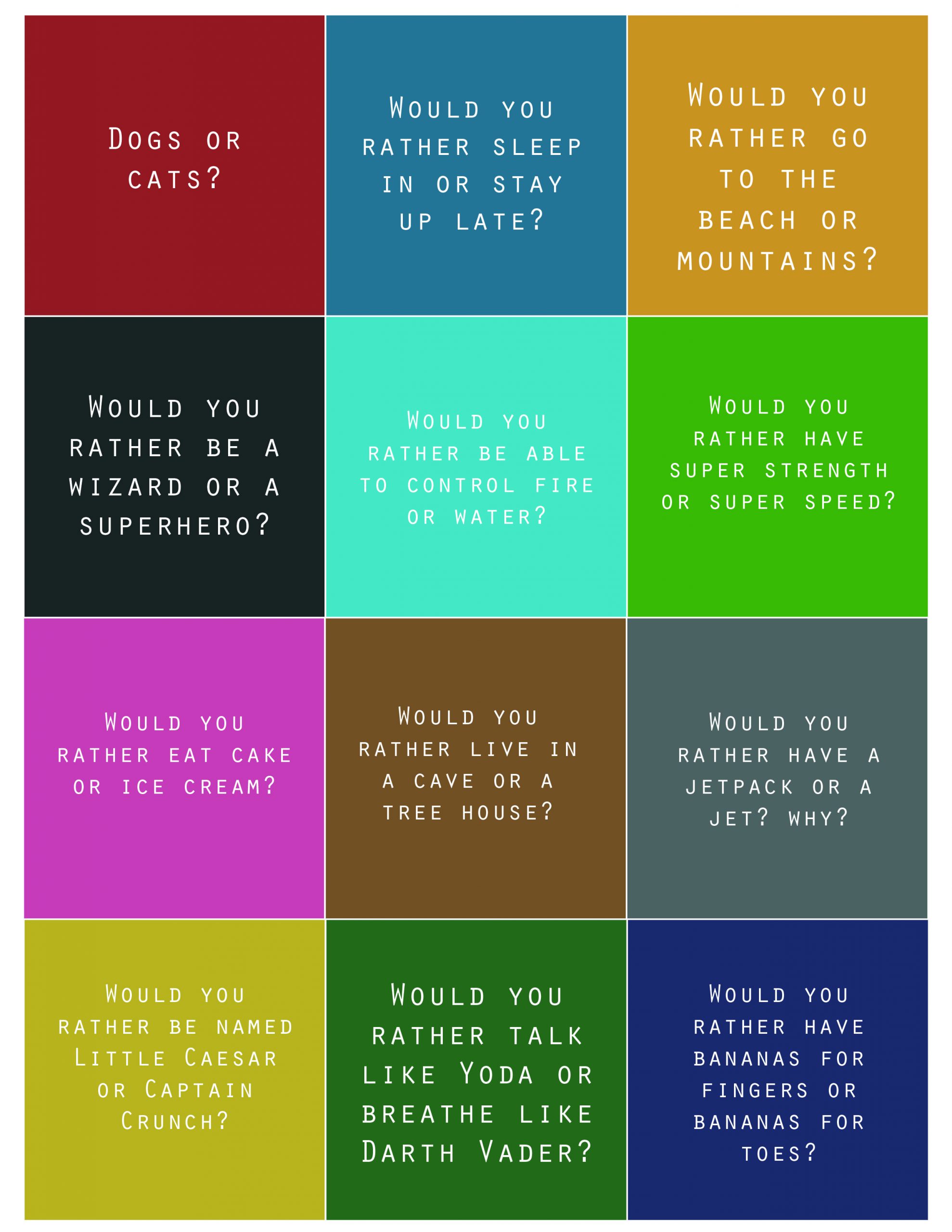 Family Conversation Starter Kit Free Printable Gift – Canary Jane