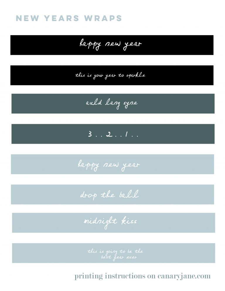 DIY New Years Eve Poppers + Free Printable Utensil Wraps – Canary Jane