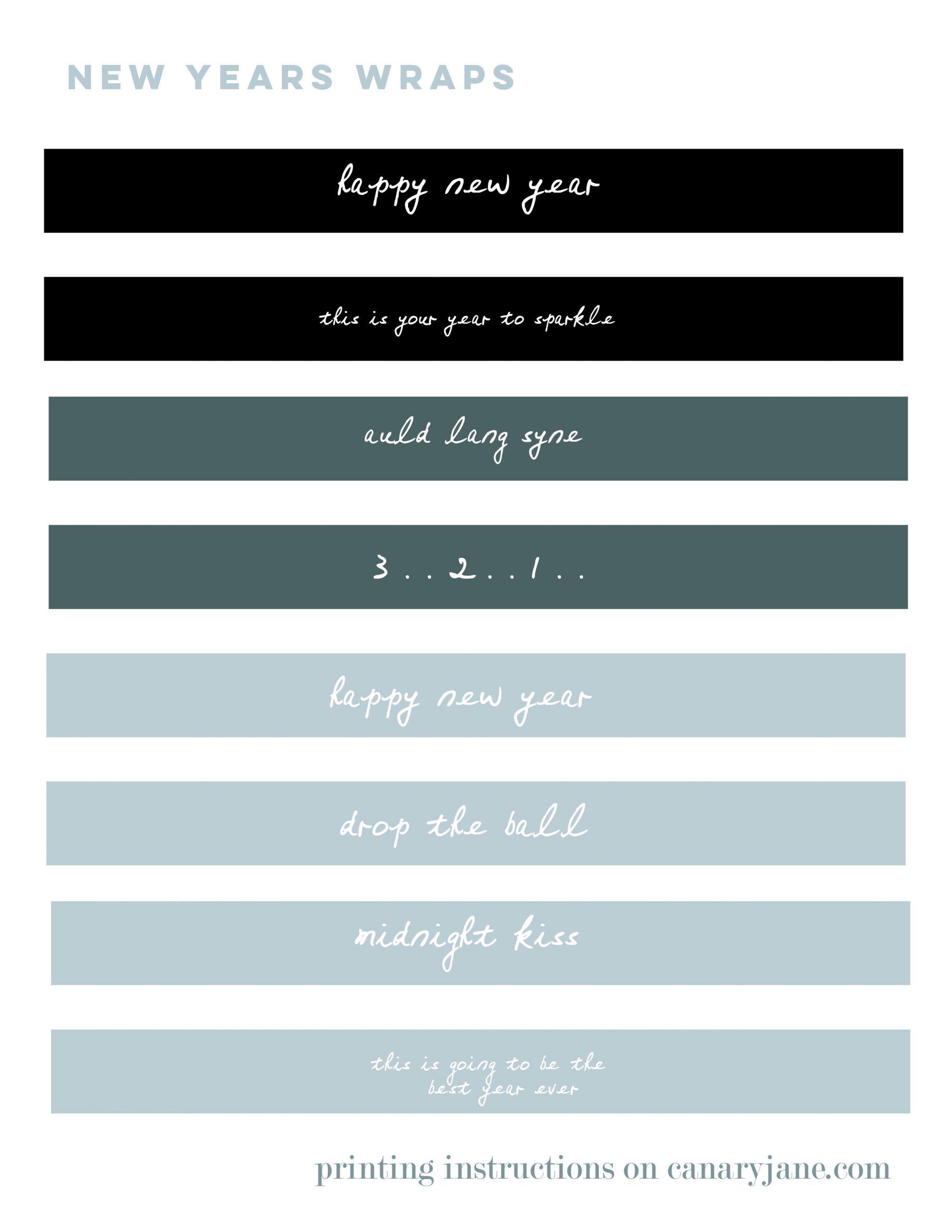 DIY New Years Eve Poppers + Free Printable Utensil Wraps – Canary Jane