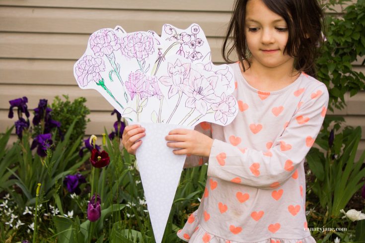 Free Printable Flower Bouquet for Mothers Day – Canary Jane