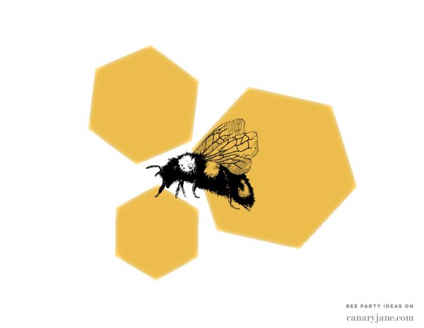 Bumble Bee Party + Free Printable Banner – Canary Jane