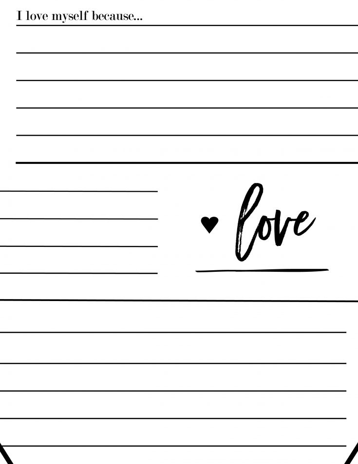 Self Love Worksheets & Love Poster – Canary Jane