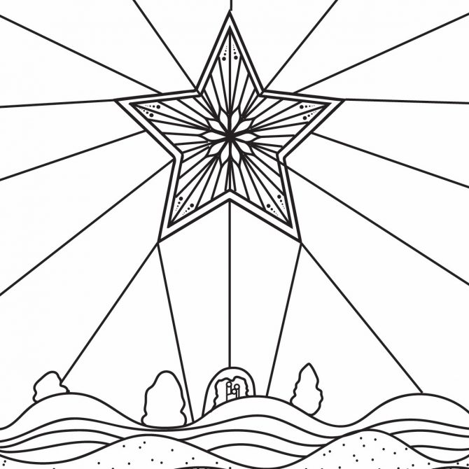 Winter Solstice Star Coloring Pages – Canary Jane