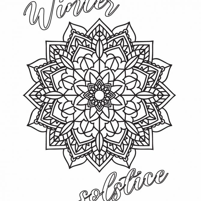 Winter Solstice Star Coloring Pages – Canary Jane