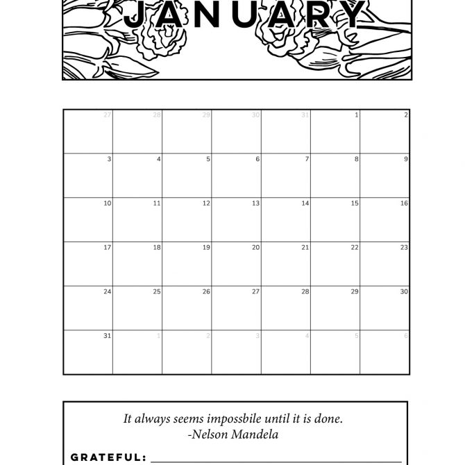 January Free Printable Coloring Pages Bundle – Canary Jane